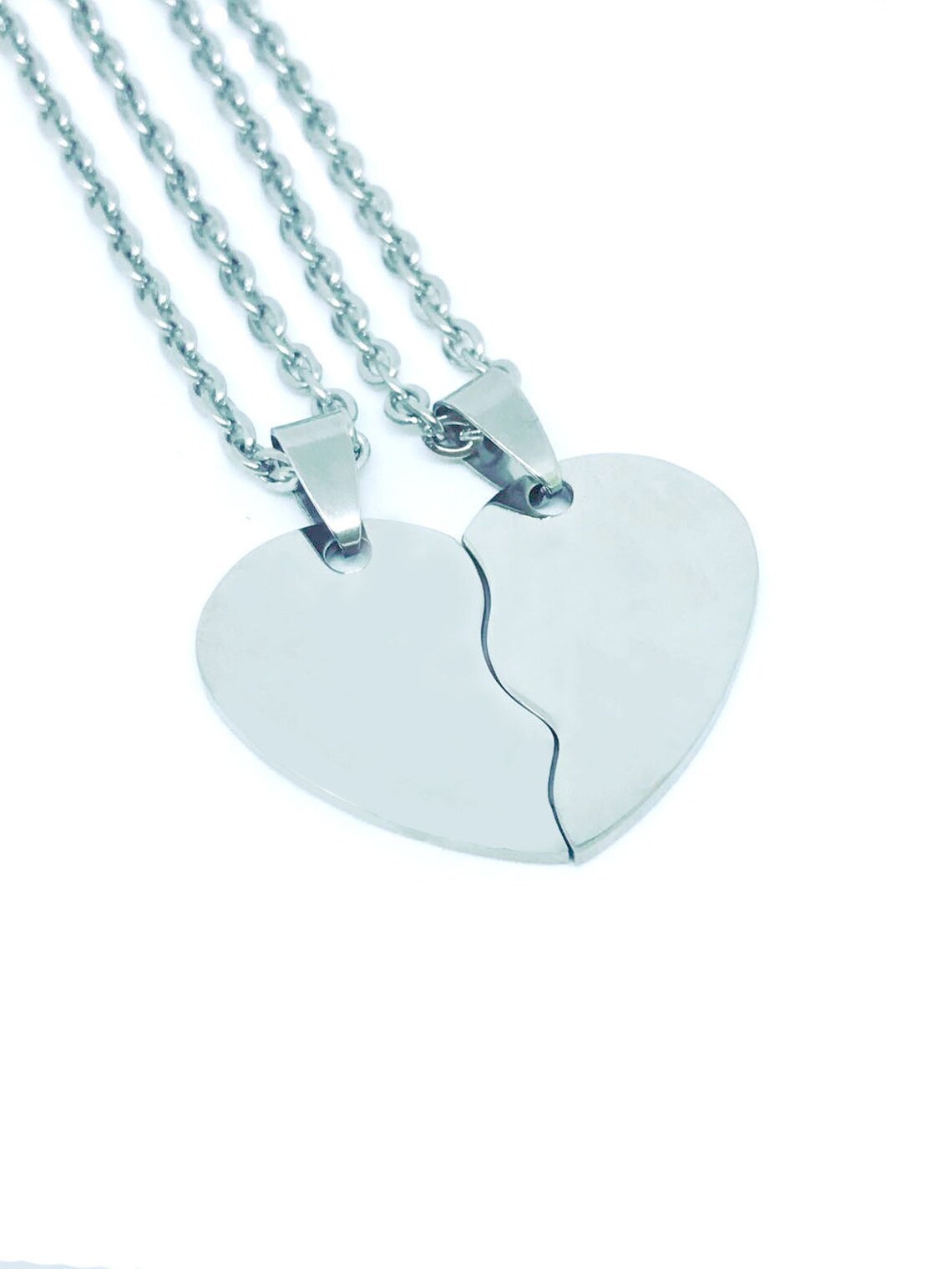 Hart ketting voor koppels aangepaste koppels ketting gebroken | Etsy