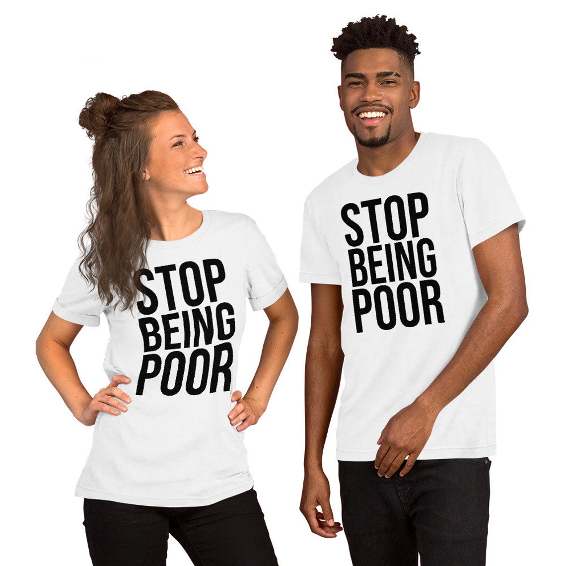 Stop Being Poor T Shirt Unisex Fit Meme Hilton T-Shirt Funny | Etsy