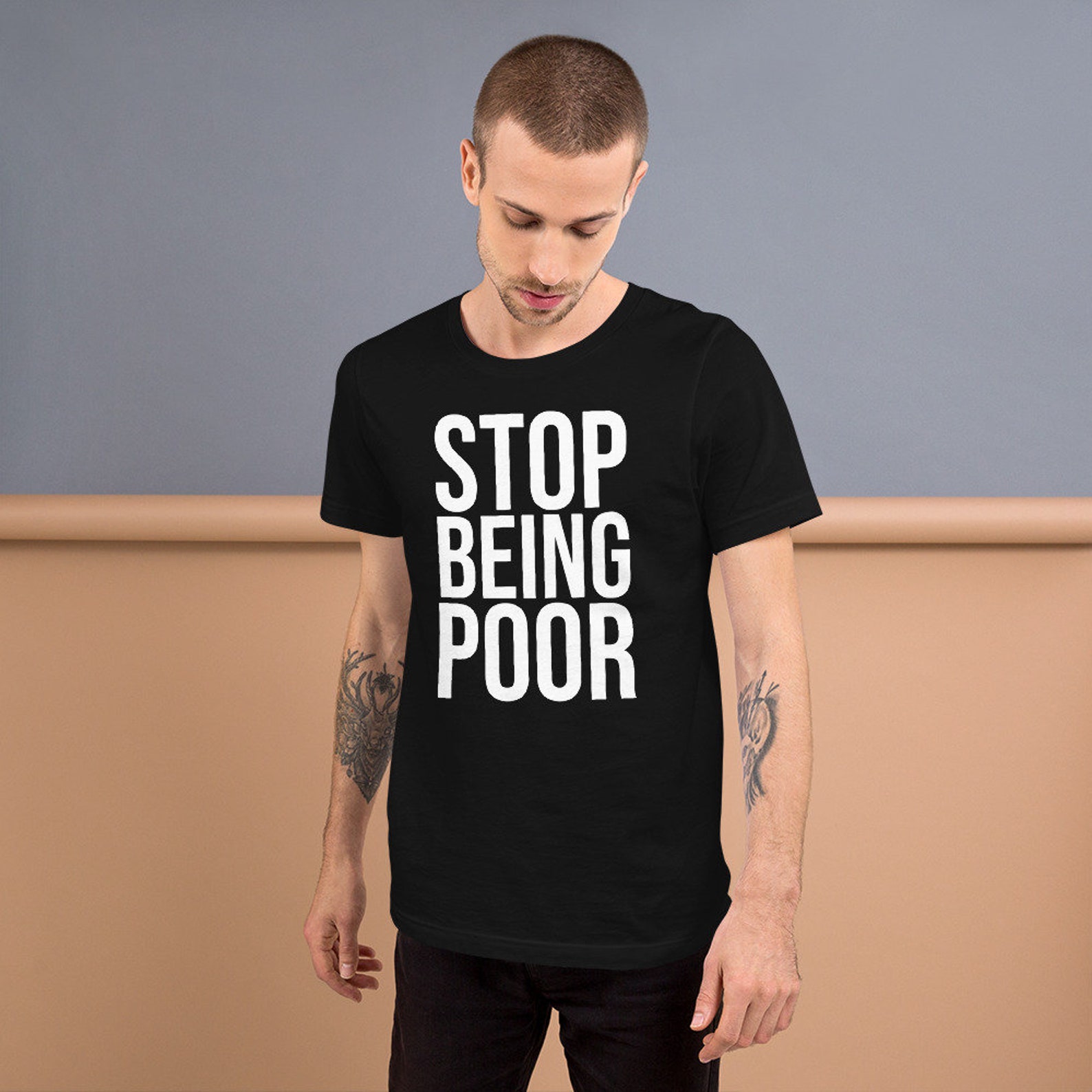 Stop Being Poor T Shirt Unisex Fit Meme Hilton T-Shirt Funny | Etsy
