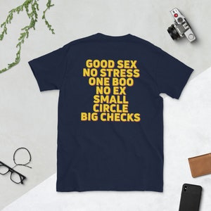 Good Sex No Stress One Boo No Ex Small Circle Big Checks Shirt , on ...