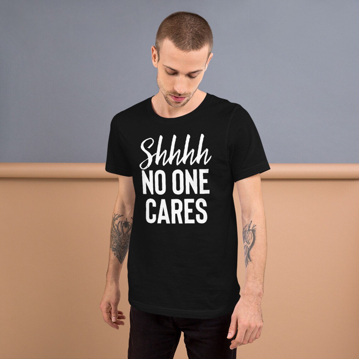 Shhh No One Cares T-shirt , Shh No One Cares Shirt , Be Quiet Shirt ...