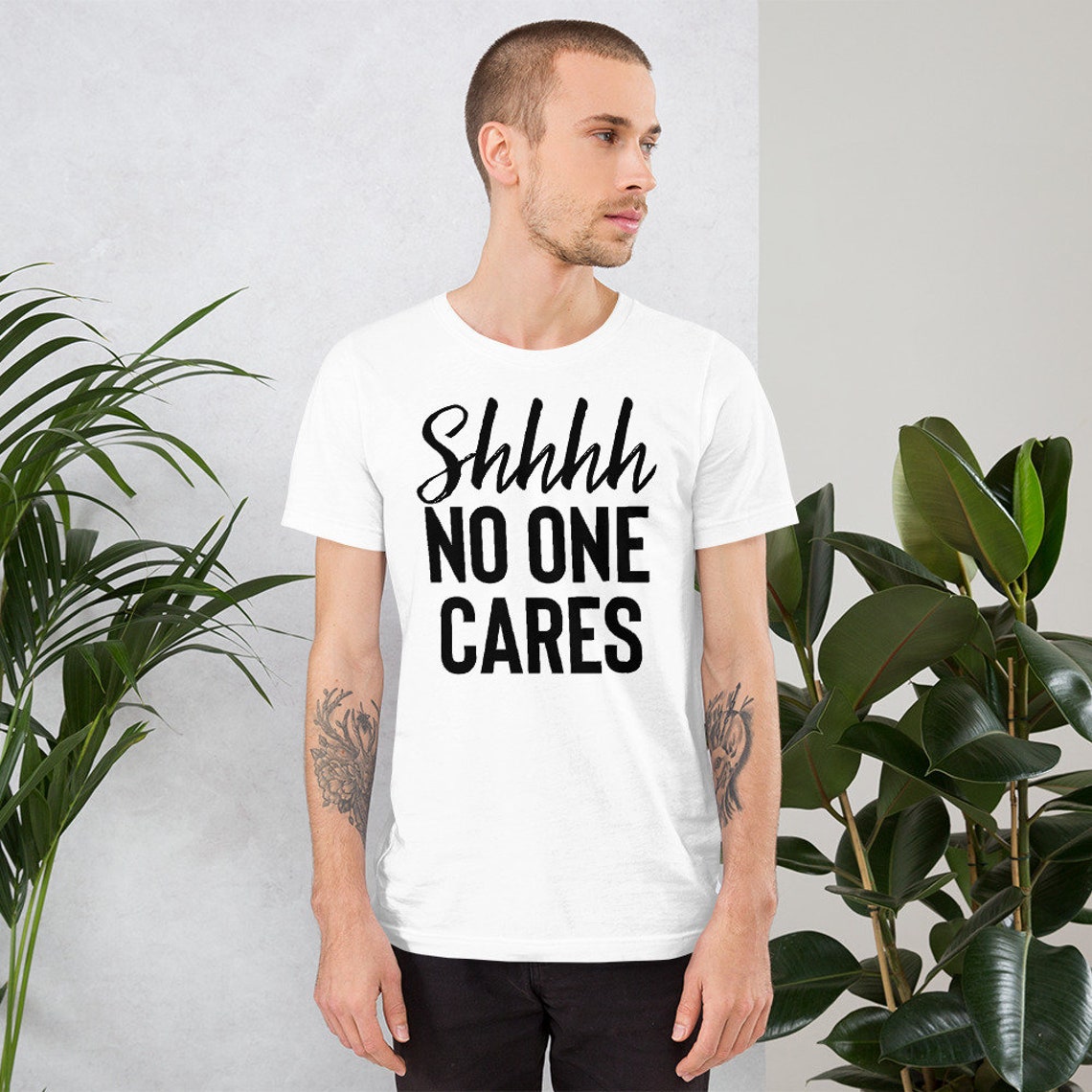 Shhh No One Cares T-shirt , Shh No One Cares Shirt , Be Quiet Shirt ...