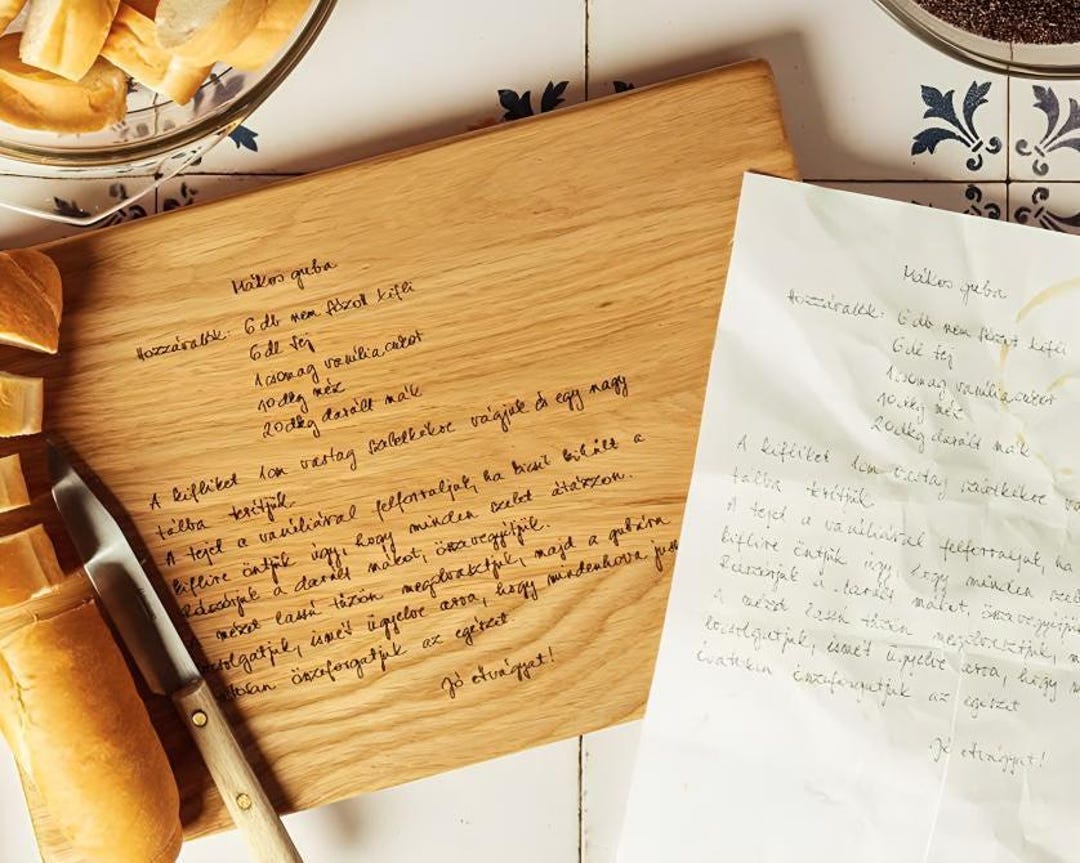 Personalized Recipe Board – Handwritten Recipe Cutting Board, Custom ...