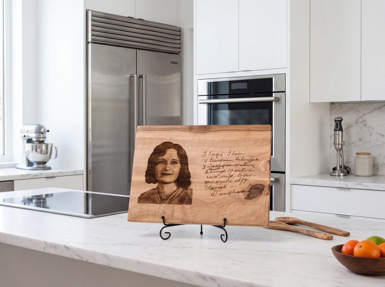 Personalized Recipe Photo Cutting Board, Handwritten Heirloom Gift - Etsy