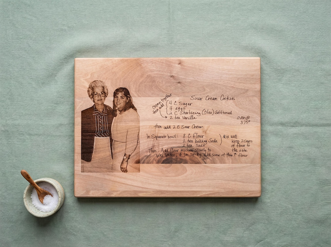 Personalized Recipe Cutting Board | Engraved Wood Photo Gift for ...