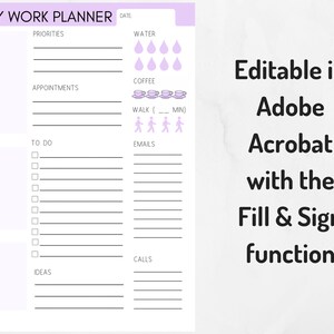 Workday and Workweek Planner Bundle Daily Planner Work Organizer ...