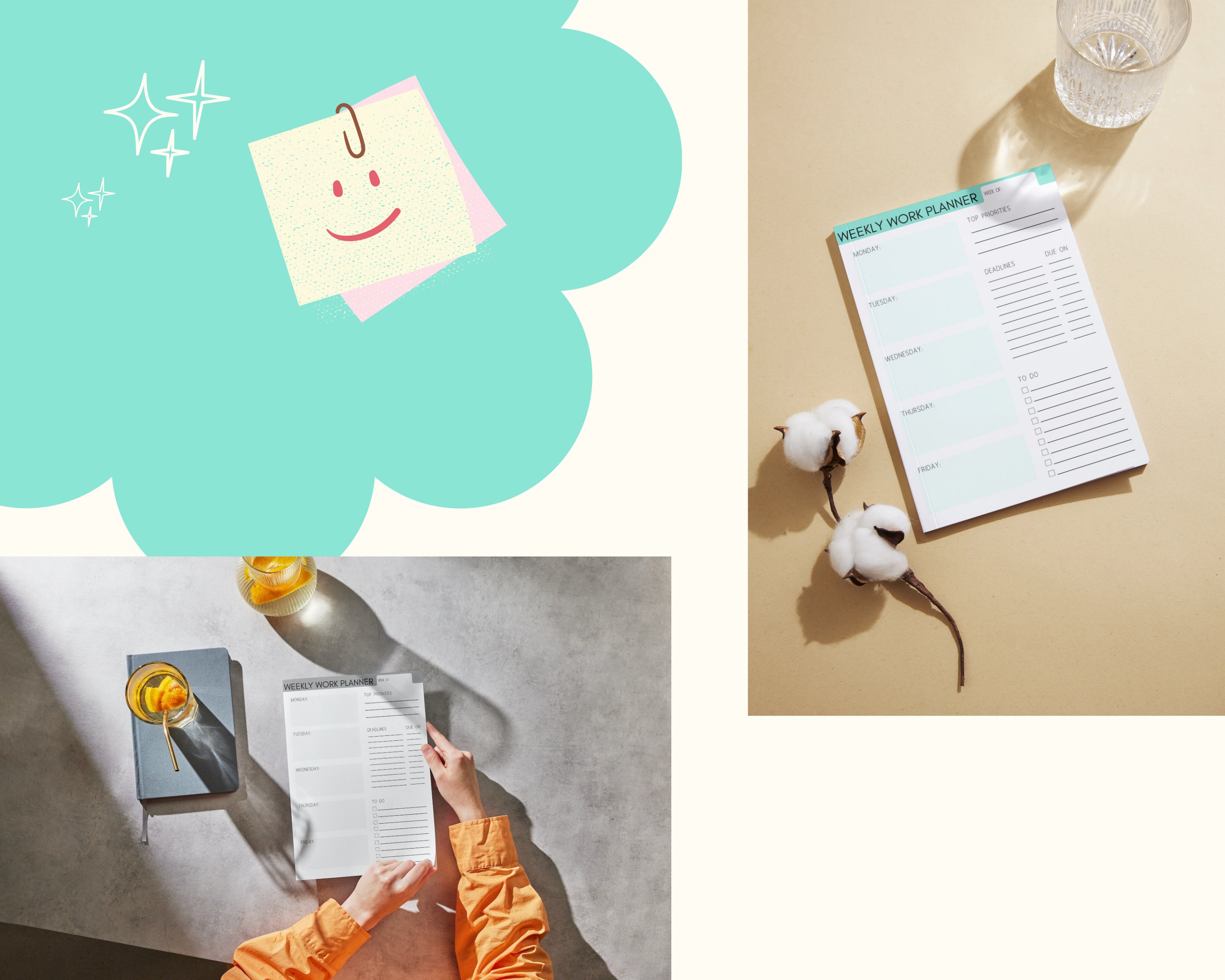 Weekly Work Planner| Weekly Planner| Work Organizer| Work Calendar ...
