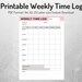 Pink Marble Weekly Time Log Printable Time Sheets for - Etsy