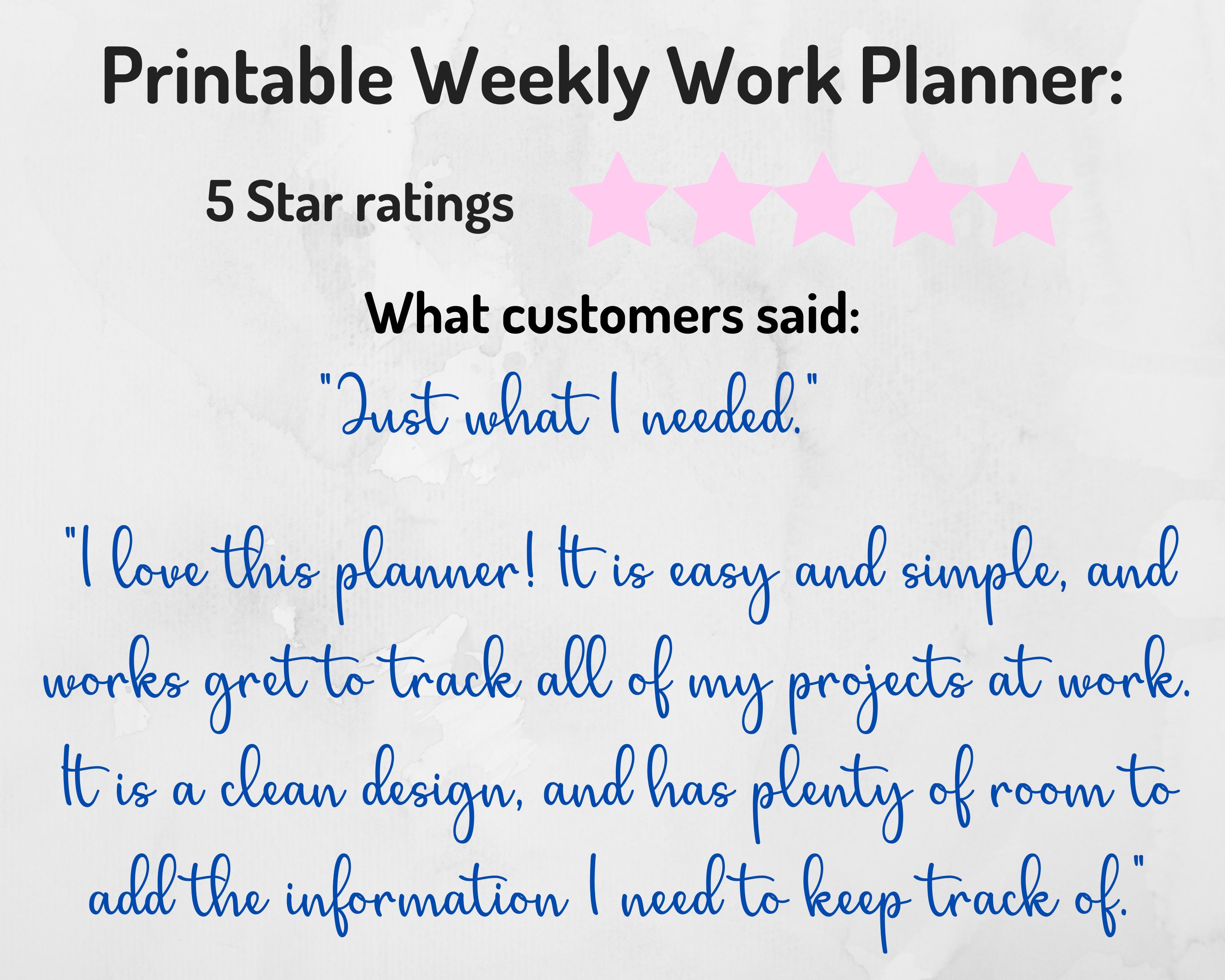 Weekly Work Planner Weekly Planner Work Organizer Work - Etsy