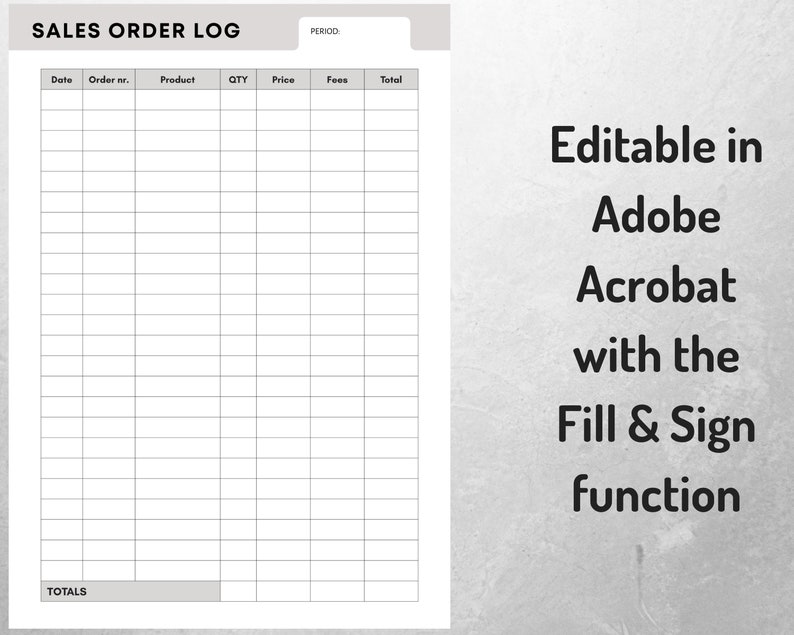 Sales Order Log Sales Tracker Order Tracker Printable - Etsy
