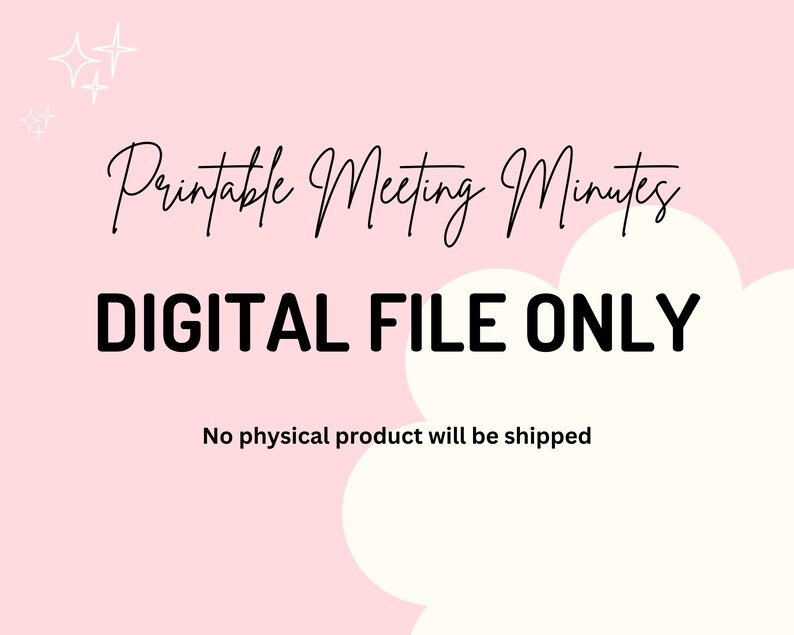 Pink Marble Meeting Planner | Printable Meeting Notes - Etsy