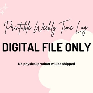 Pink Marble Weekly Time Log| Printable Time Sheets for Employees | Work ...