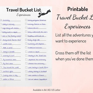 Travel Bucket Lists | Printable Travel Planners | Travel Journal ...