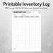 Inventory Log Inventory List Printable Business Planner - Etsy