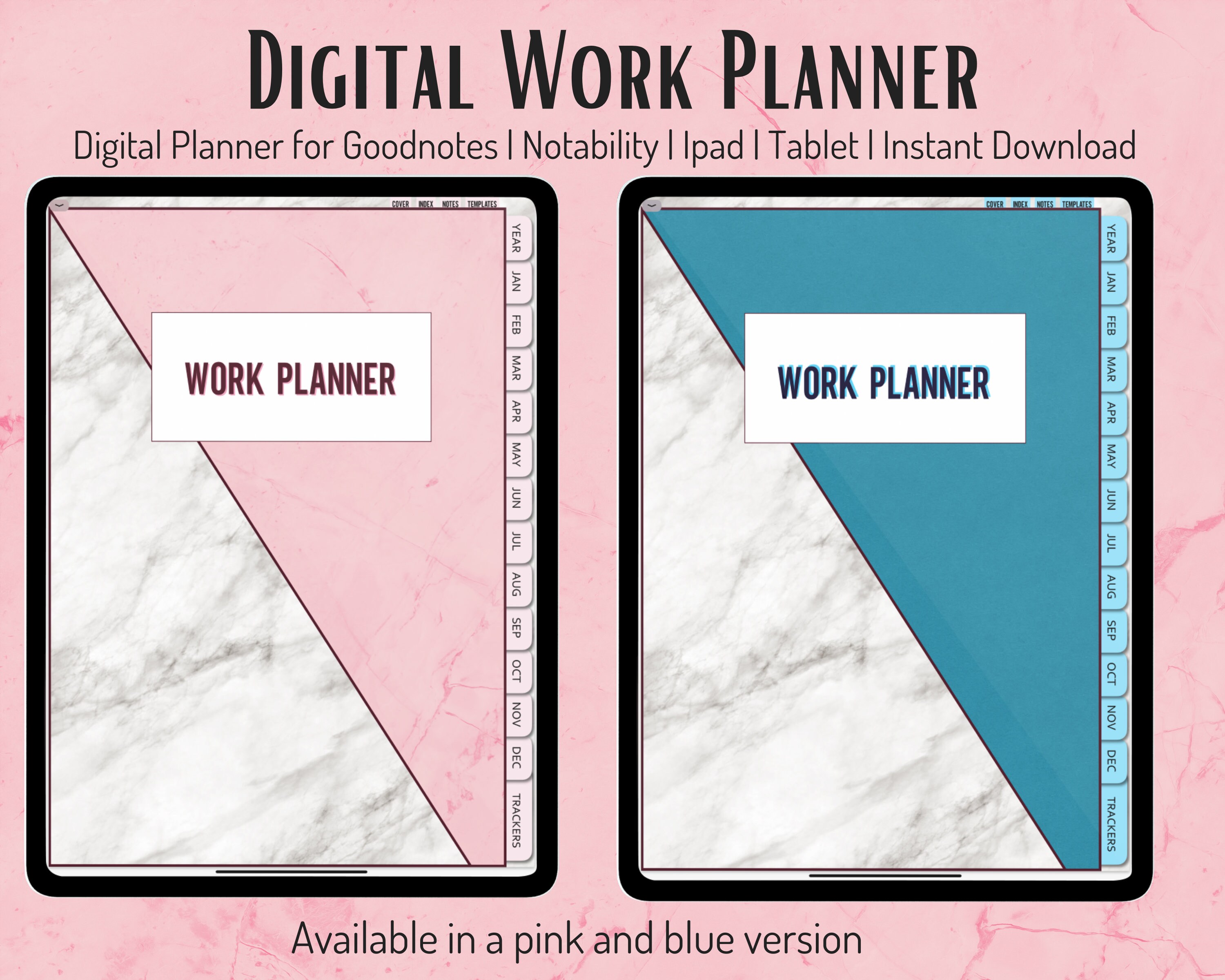Digital Work Planner mon-fri for Ipad, Goodnotes, Notability Digital ...