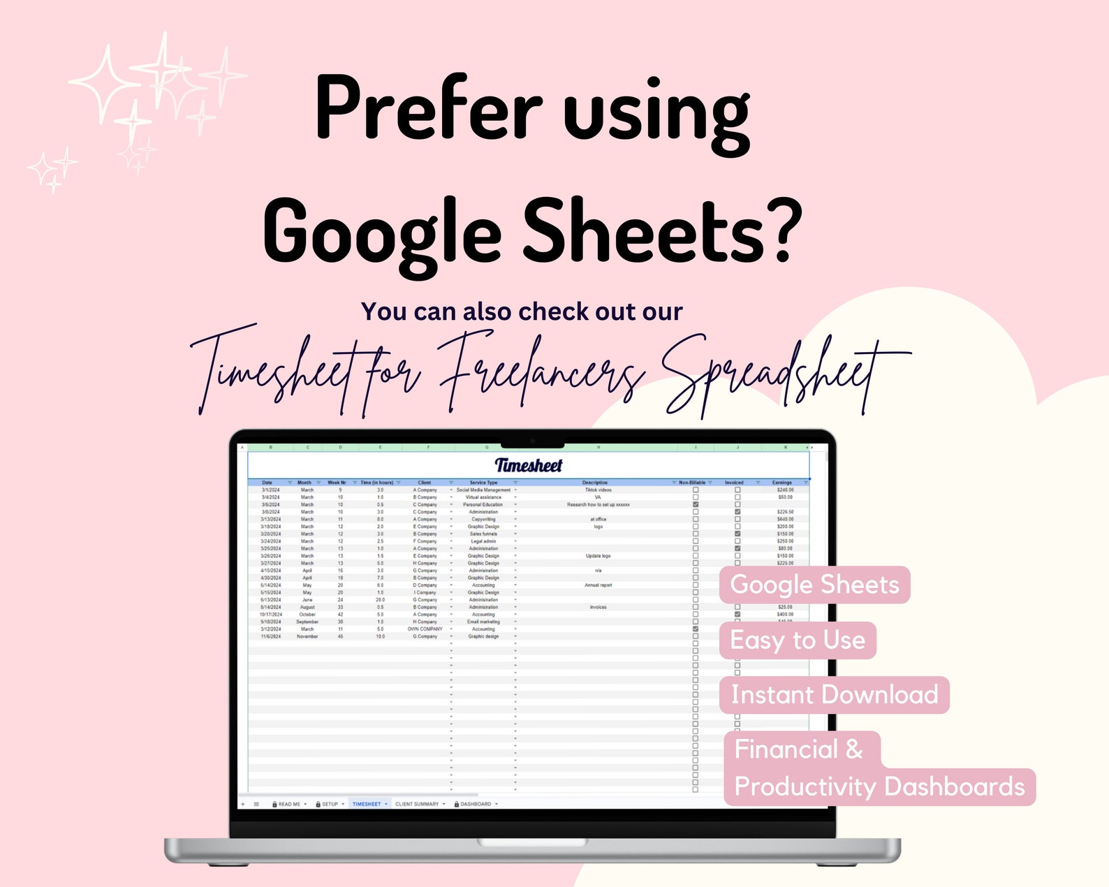 Pink Marble Weekly Time Log| Printable Time Sheets for Employees | Work ...