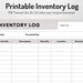 Inventory Log Inventory List Printable Business Planner - Etsy