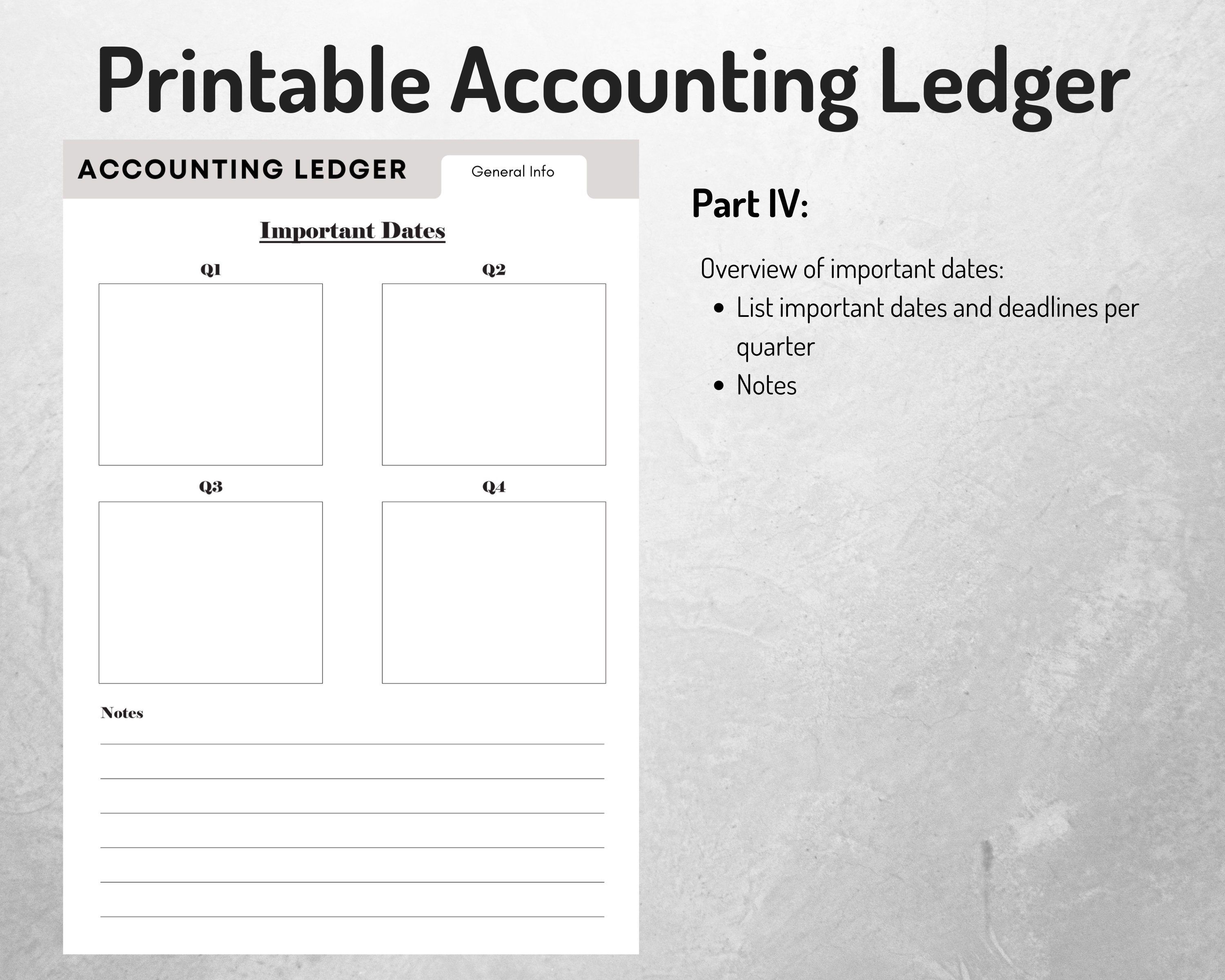 Printable Accounting Ledger Bookkeeping Journal for Small Businesses ...