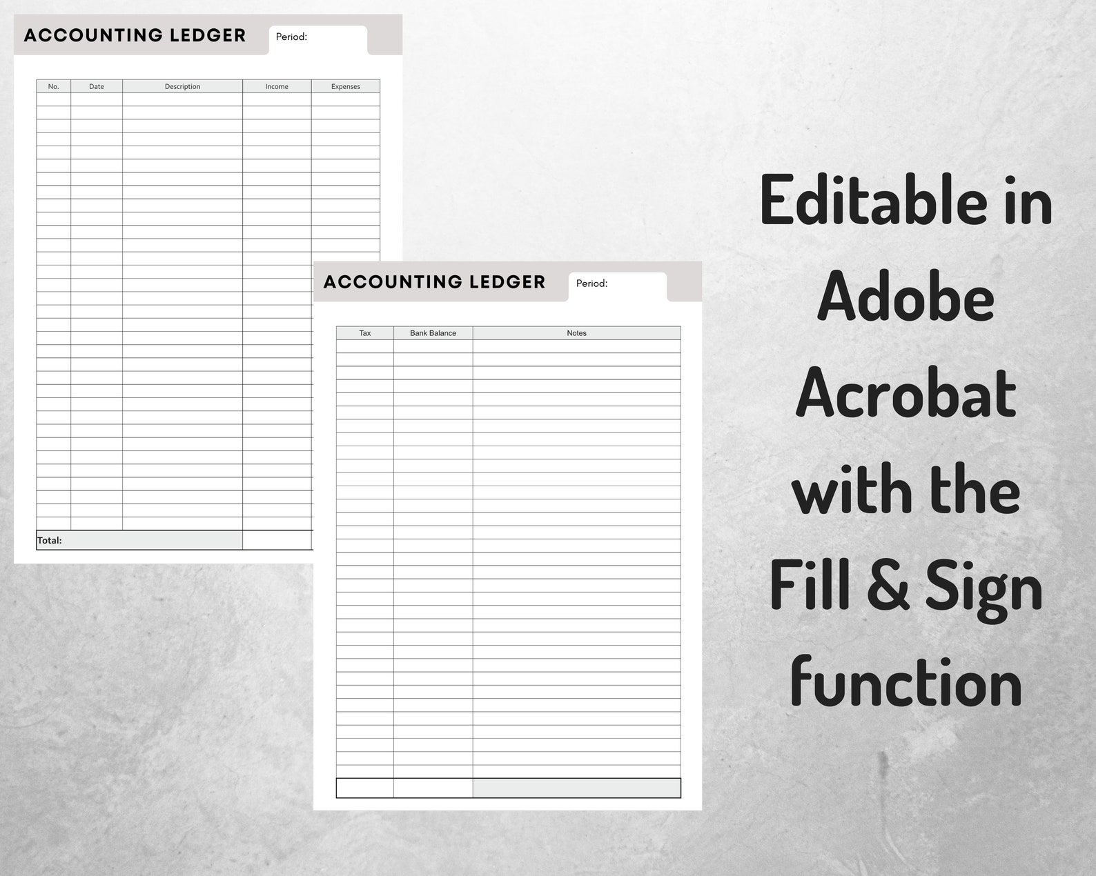 Printable Accounting Ledger Bookkeeping Journal for Small - Etsy