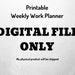 Weekly Work Organizer Weekly Plannerprintable Work Planner - Etsy
