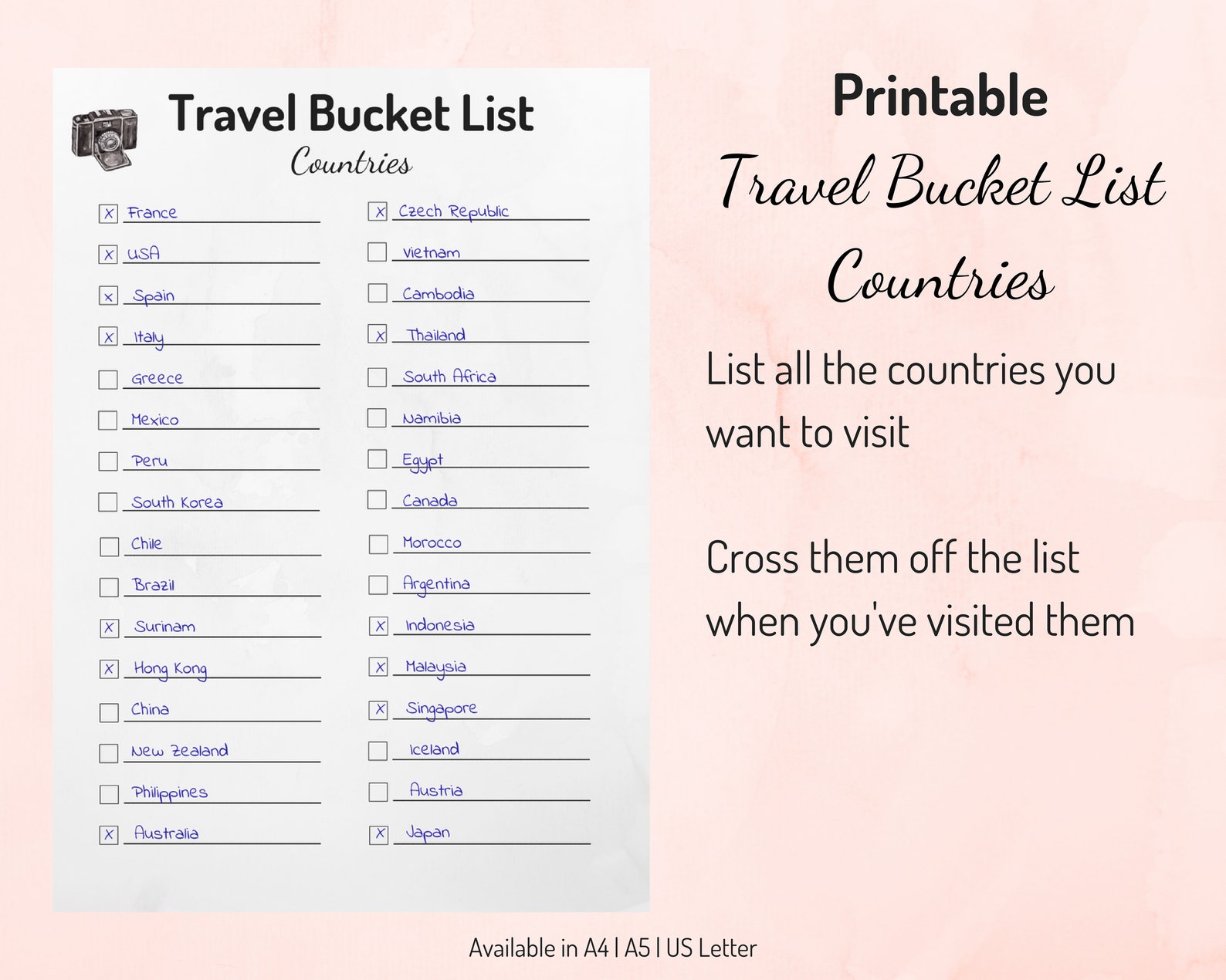 Travel Bucket Lists | Printable Travel Planners | Travel Journal ... Travel Bucket Lists | Printable Travel Planners | Travel Journal ...