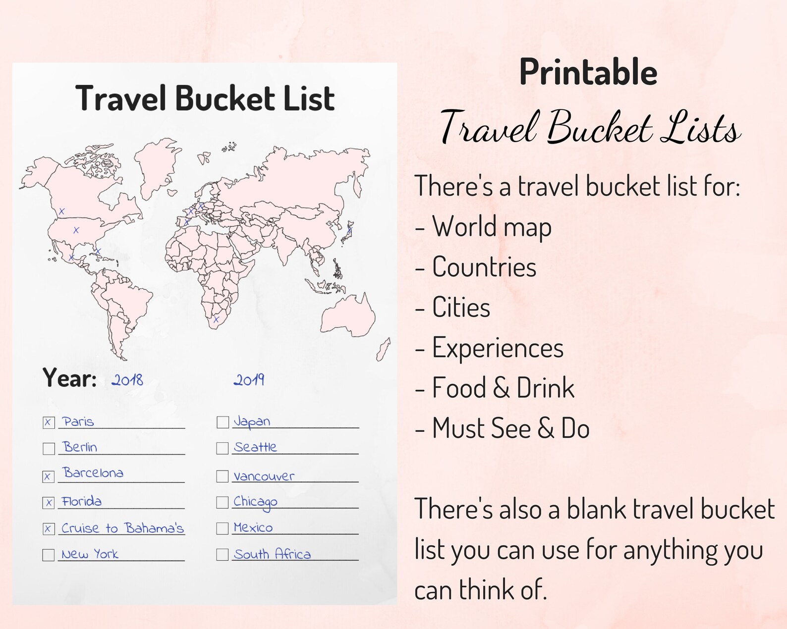 Travel Bucket Lists | Printable Travel Planners | Travel Journal ... Travel Bucket Lists | Printable Travel Planners | Travel Journal ...