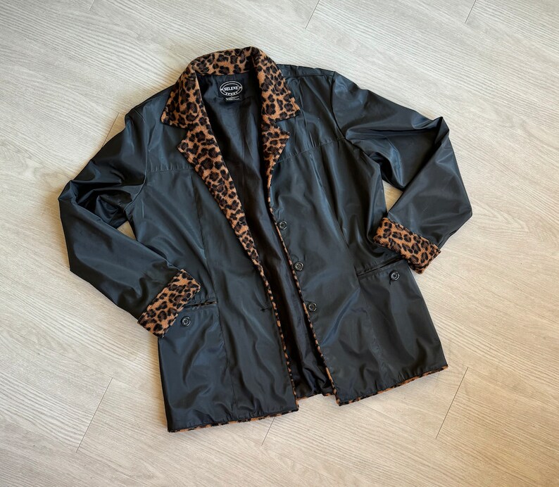 Y2K Sleek Leopard Jacket - Etsy