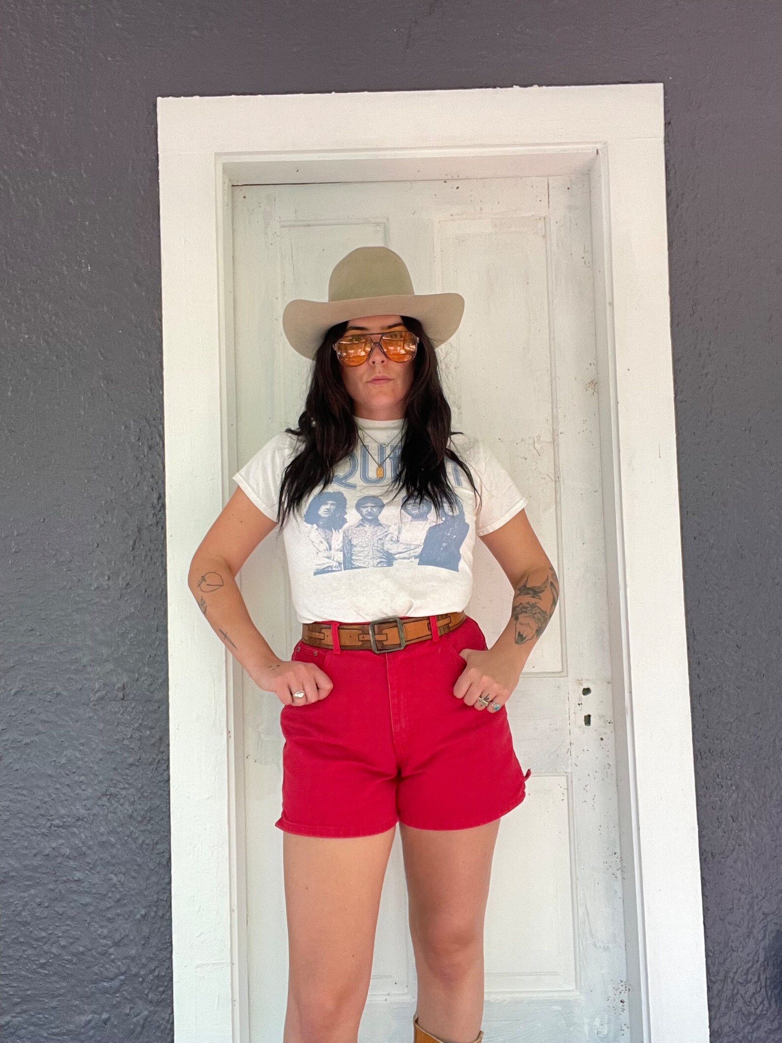 90s Generra Red Denim Shorts - Etsy