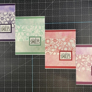Handmade Note Cards. Set of 4 Cards. Colorful Cards. Beautiful Variety ...