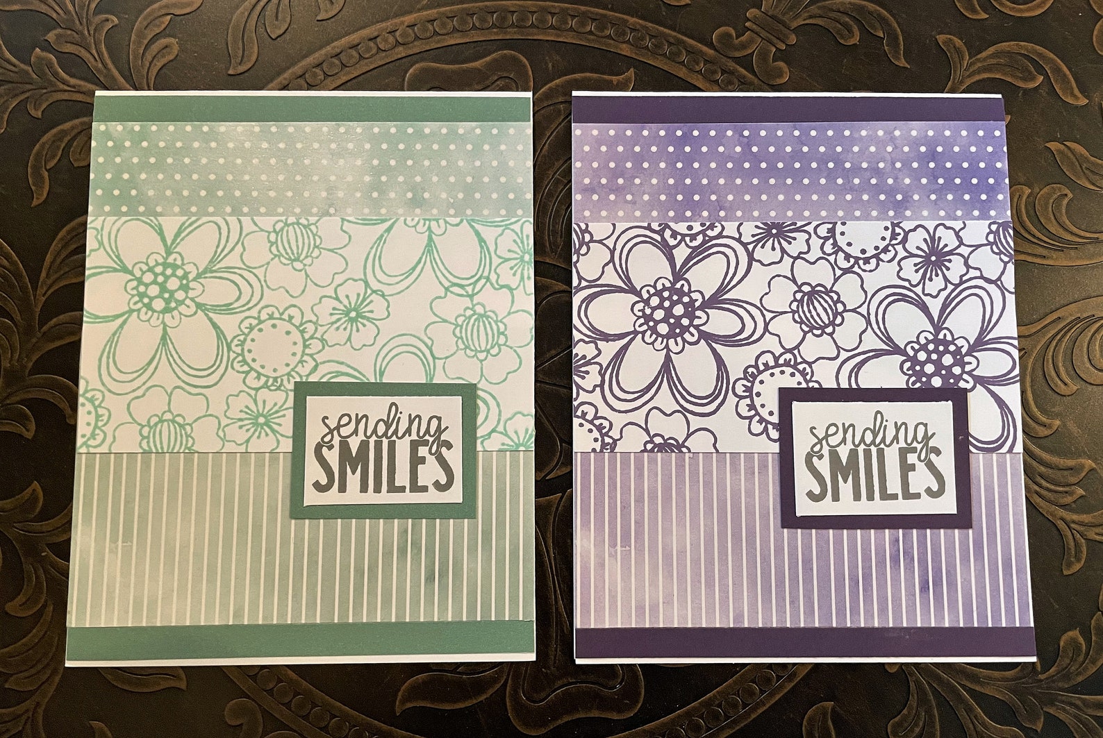 Handmade Note Cards. Set of 4 Cards. Colorful Cards. Beautiful Variety ...