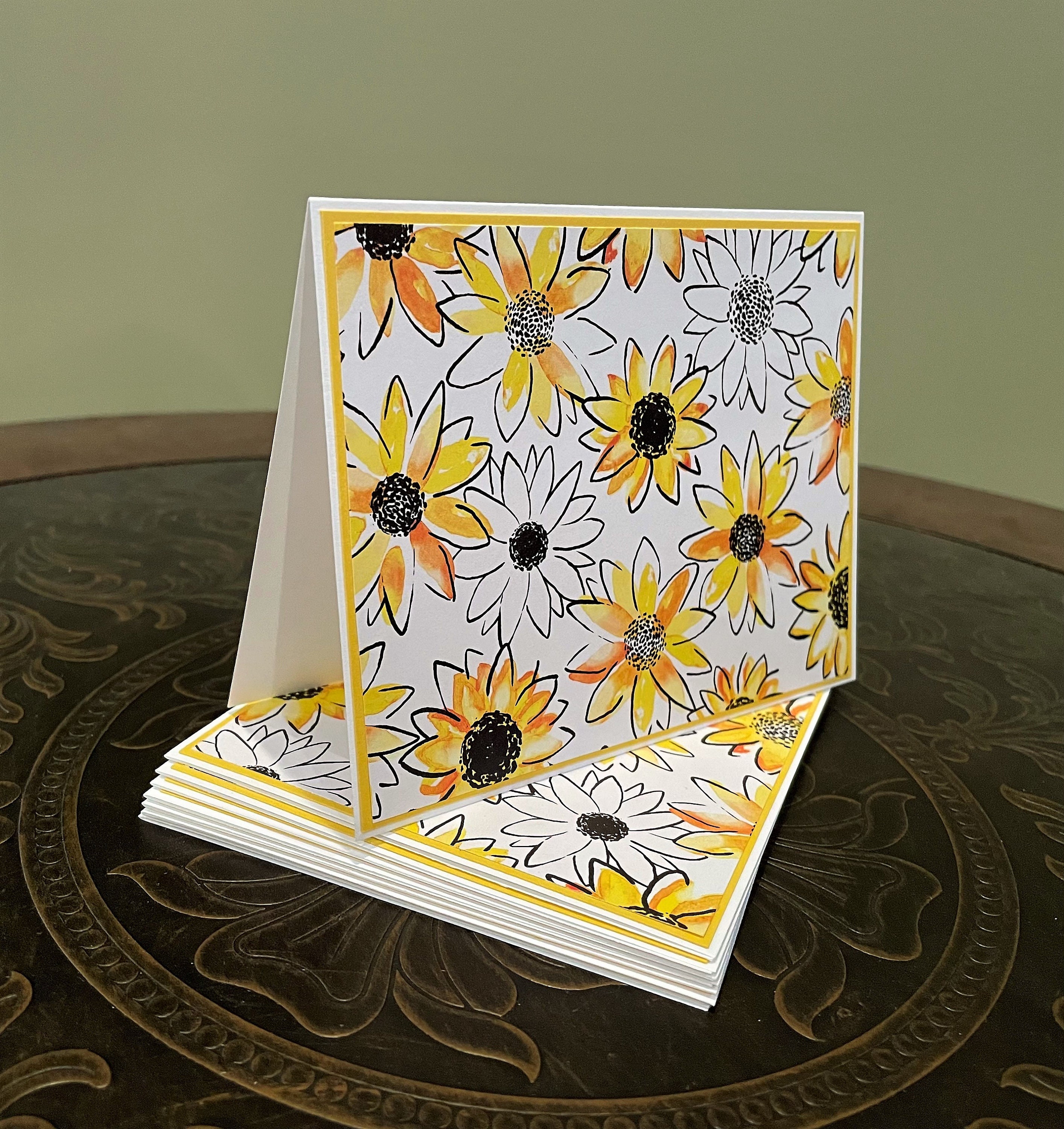 Beautiful Set of Handmade Floral Note Cards. Set of 8 Colorful - Etsy