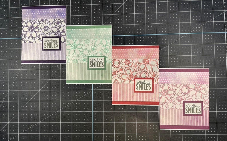 Handmade Note Cards. Set of 4 Cards. Colorful Cards. Beautiful Variety ...