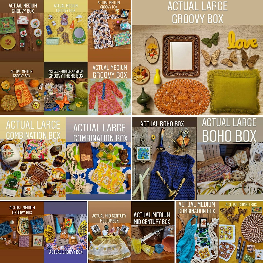 Vintage Custom Mystery Box Boho Groovy Mid Century Themes - Handpicked ...