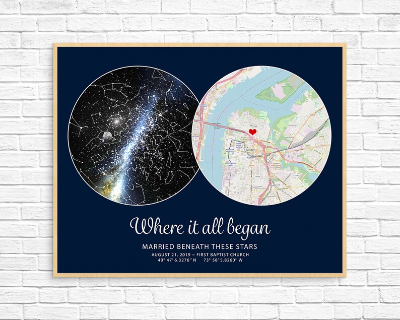 Custom Star Map Custom Star Map Personalized Wedding Anniversary Gift ... Custom Star Map Custom Star Map Personalized Wedding Anniversary Gift ...