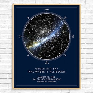 Personalized Star Map, First Anniverary Gift, Custom Anniversary Gift ...