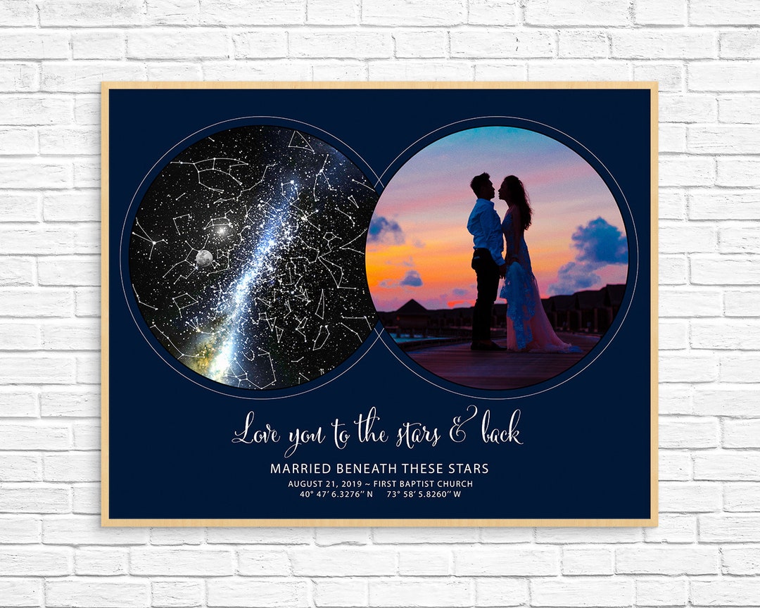 CUSTOM Star Map Night Sky Print Personalised Star Map Star - Etsy