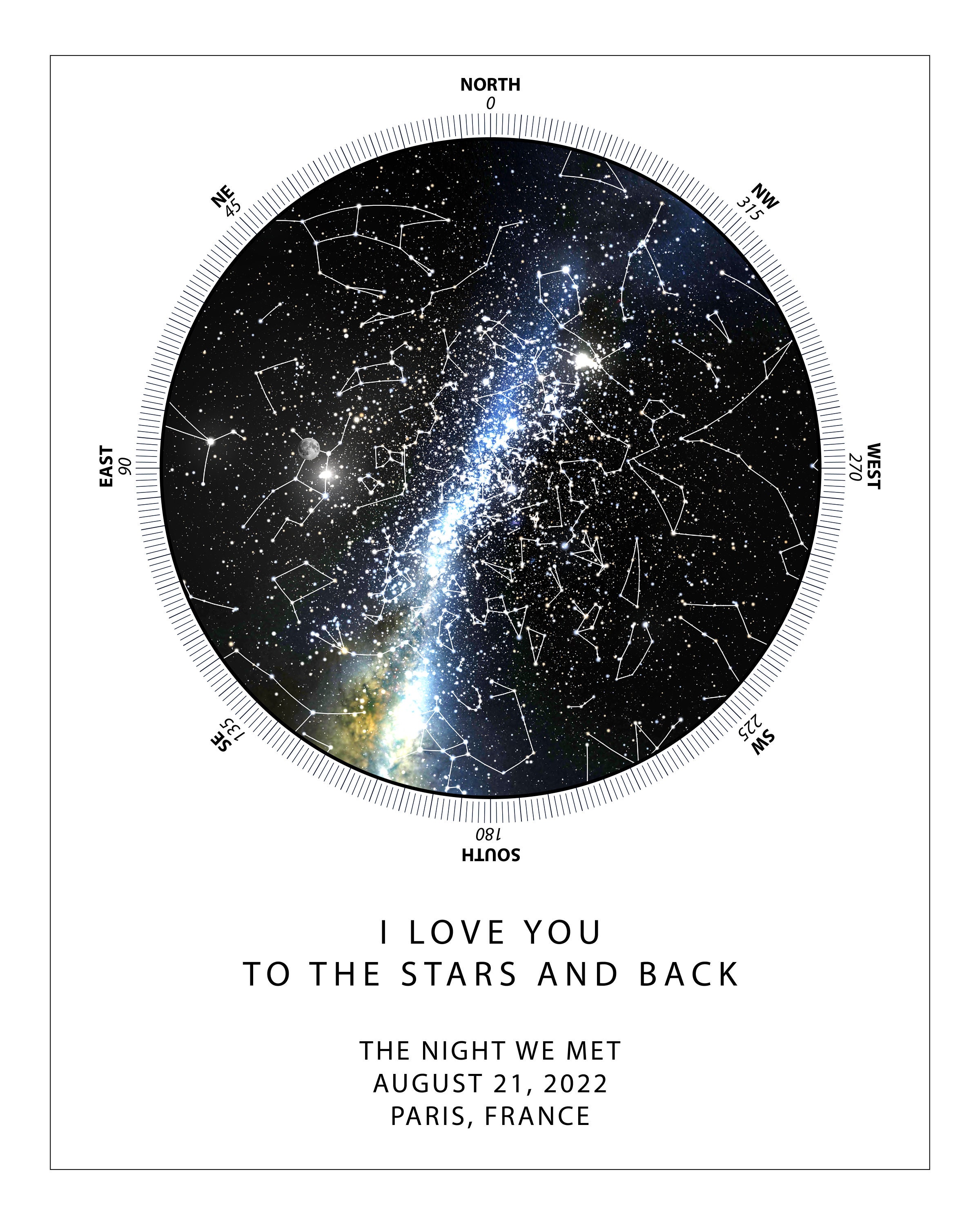 Custom Sky Map Custom Star Map Star Map Personalised Star - Etsy Canada