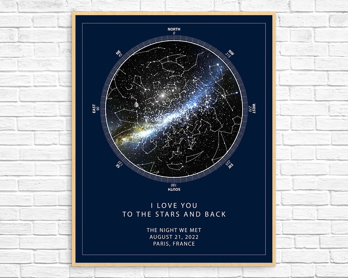 Custom Sky Map Custom Star Map Star Map Personalised Star - Etsy Canada