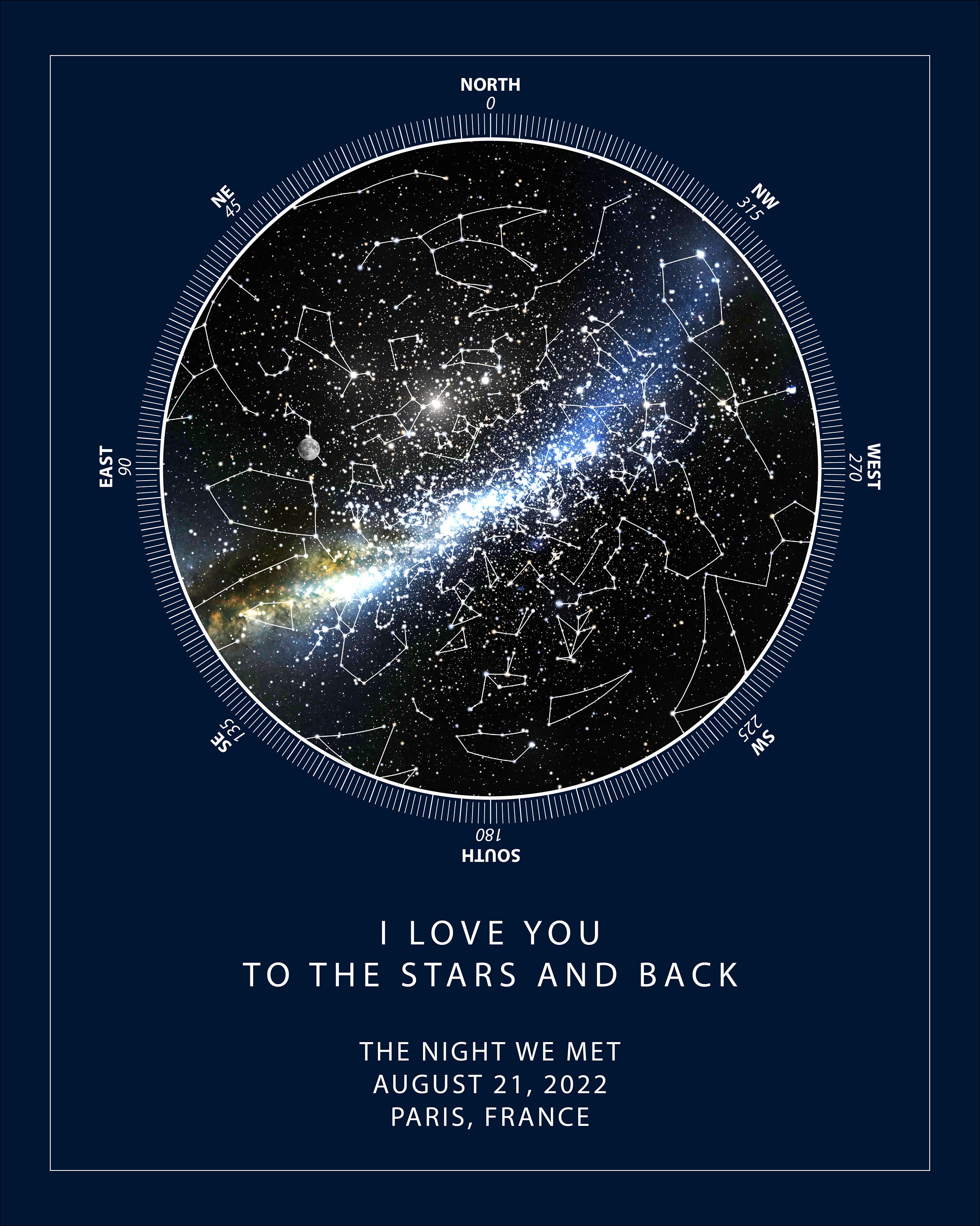 Custom Sky Map Custom Star Map Star Map Personalised Star - Etsy Canada