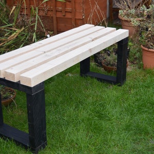 Wooden bench bench wood oak garden homereclaimed timber | Etsy