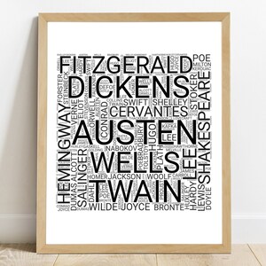 Classic Literature Poster, Literary Gifts for Readers, Printable Wall ...