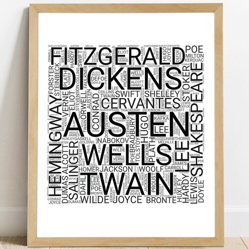 Classic Literature Poster Literary Gifts for Readers - Etsy