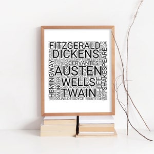 Classic Literature Poster, Literary Gifts for Readers, Printable Wall ...