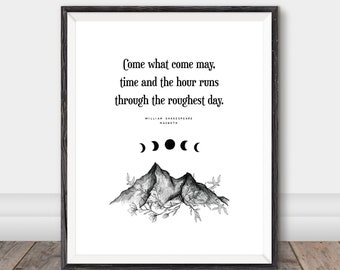 Macbeth Print William Shakespeare Inspired Poster Tragedy - Etsy