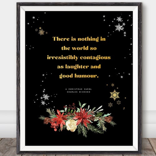 A Christmas Carol Book Quotes Printable Scrooge Charles | Etsy