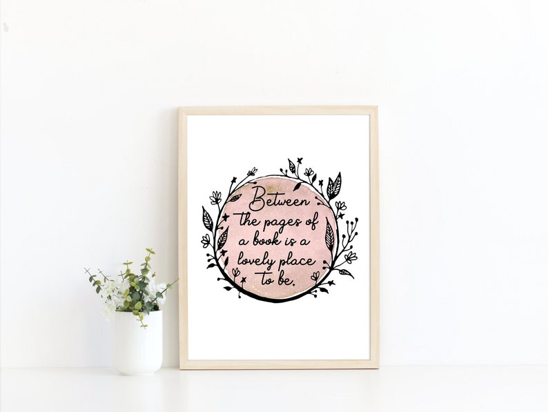 Reading Nook Quote Poster Bookish Print Instant Download Book - Etsy