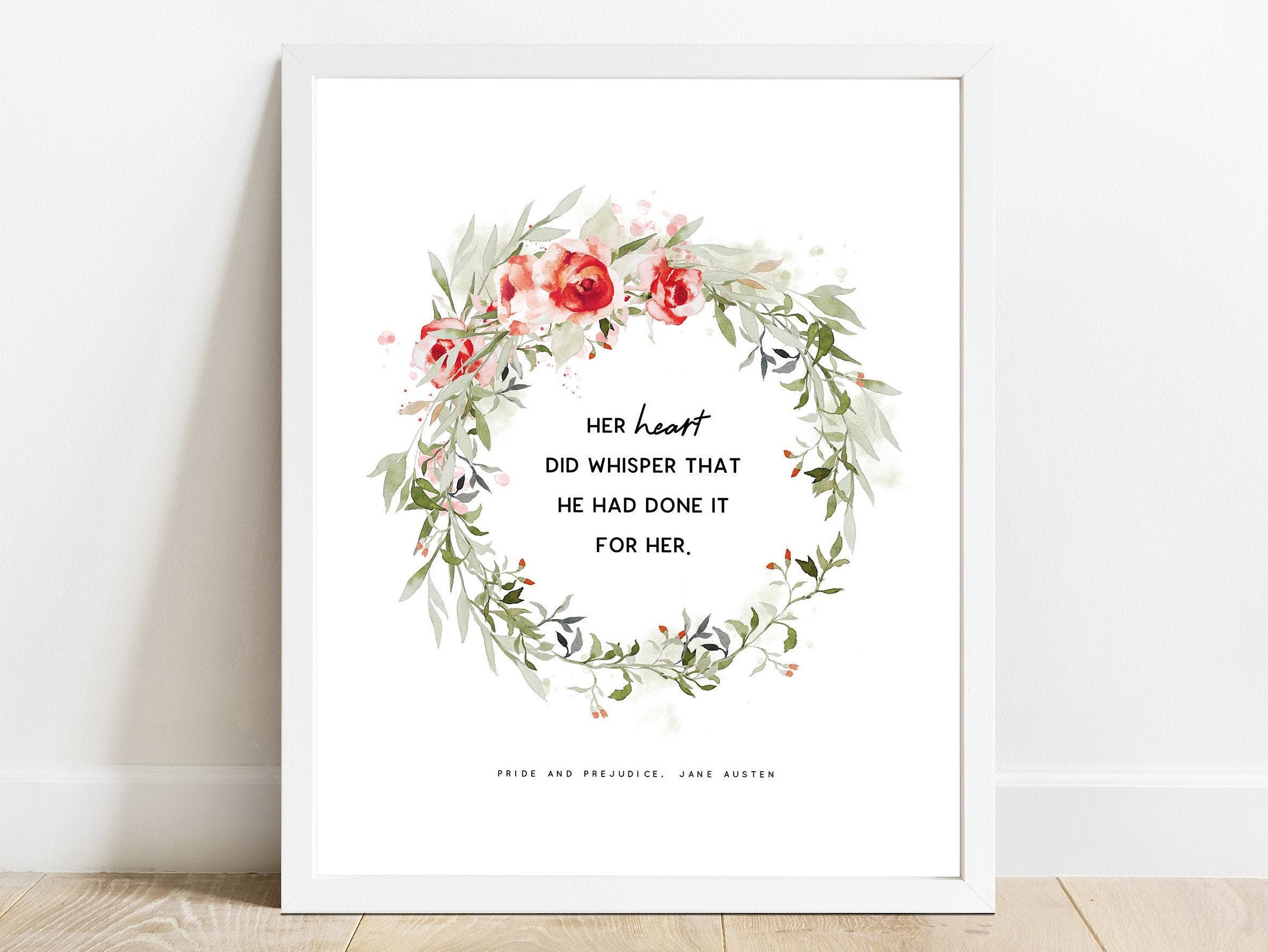 Jane Austen Quote Instant Download Bookish Poster Design Library ...
