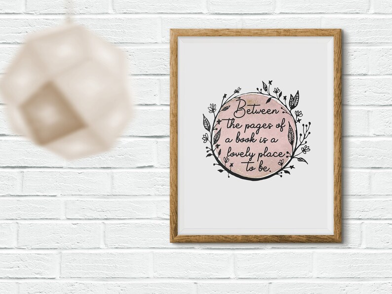 Reading Nook Quote Poster Bookish Print Instant Download Book | Etsy