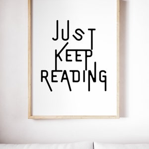 Reading Poster Printable Wall Art for Book Lovers Bookish - Etsy