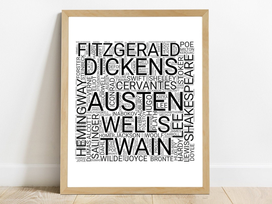 Classic Literature Poster, Literary Gifts for Readers, Printable Wall ...